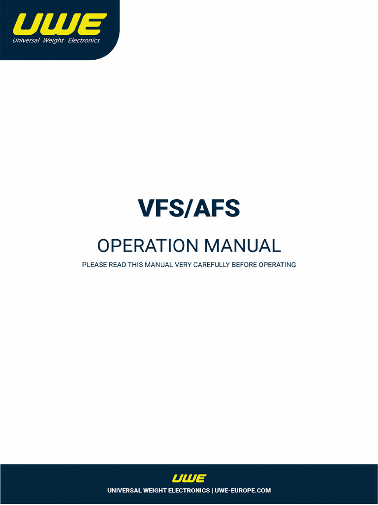 Manual EN VFS | PDF | Power Supply | Weight