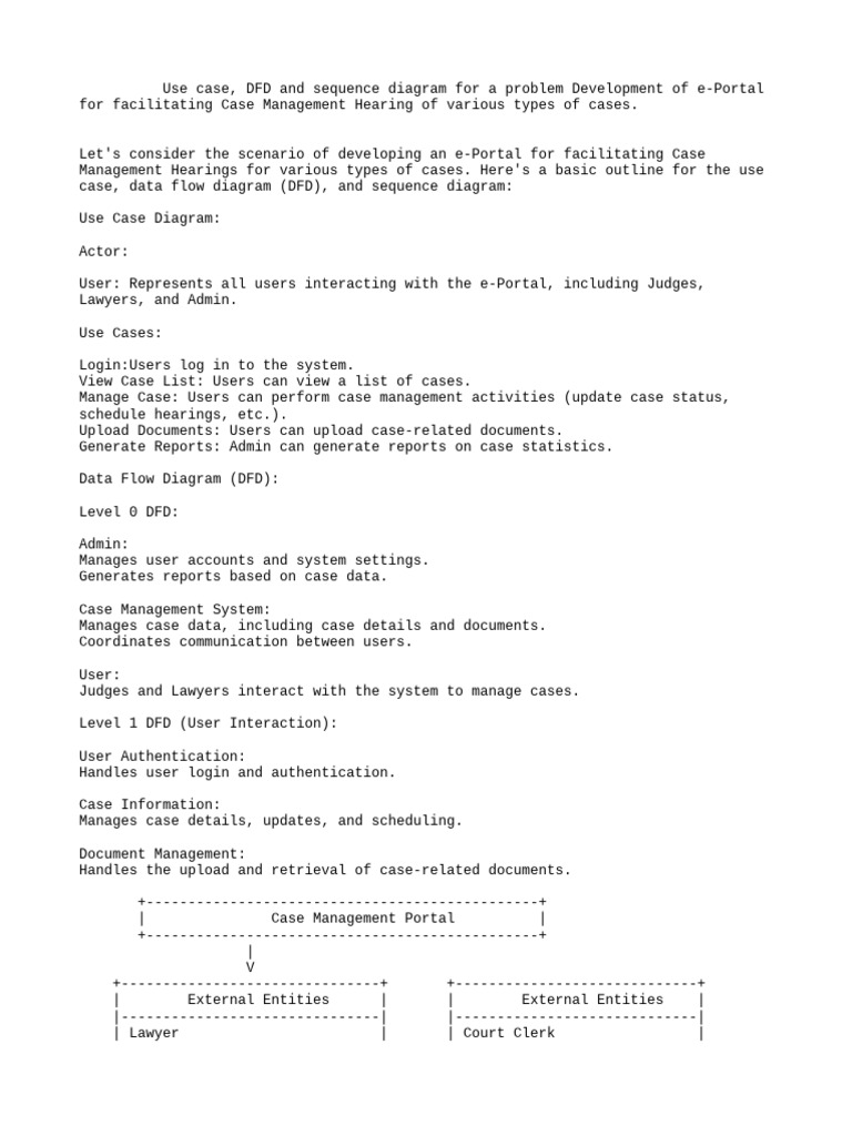 Use Case, DFD and Sequence Diagram | PDF