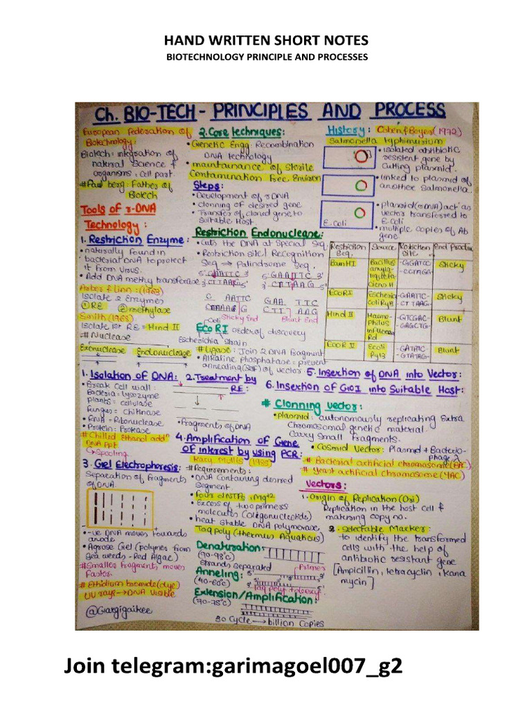 Biotechnology Principle and Its Processes Class 12th Chapter 11 | PDF