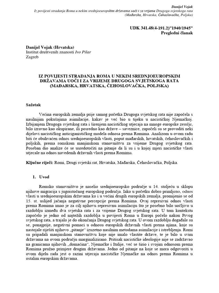 Danijel Vojak - HRV | PDF