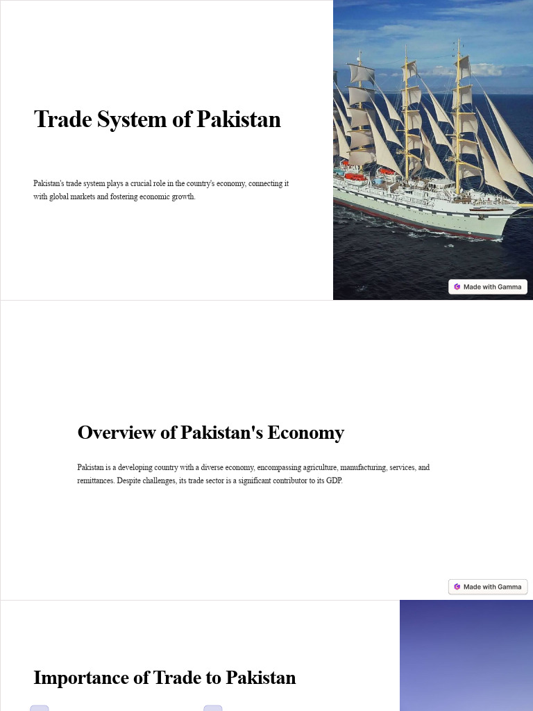 Trade System of Pakistan | PDF