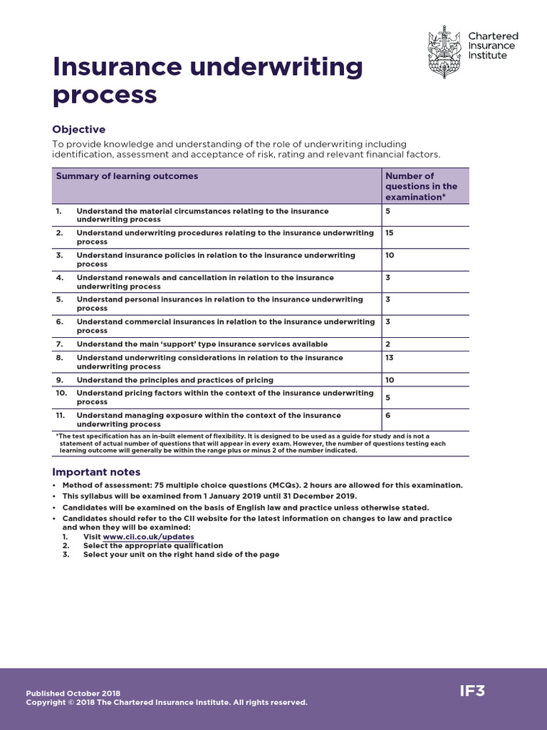 Insurance Underwriting Process | PDF