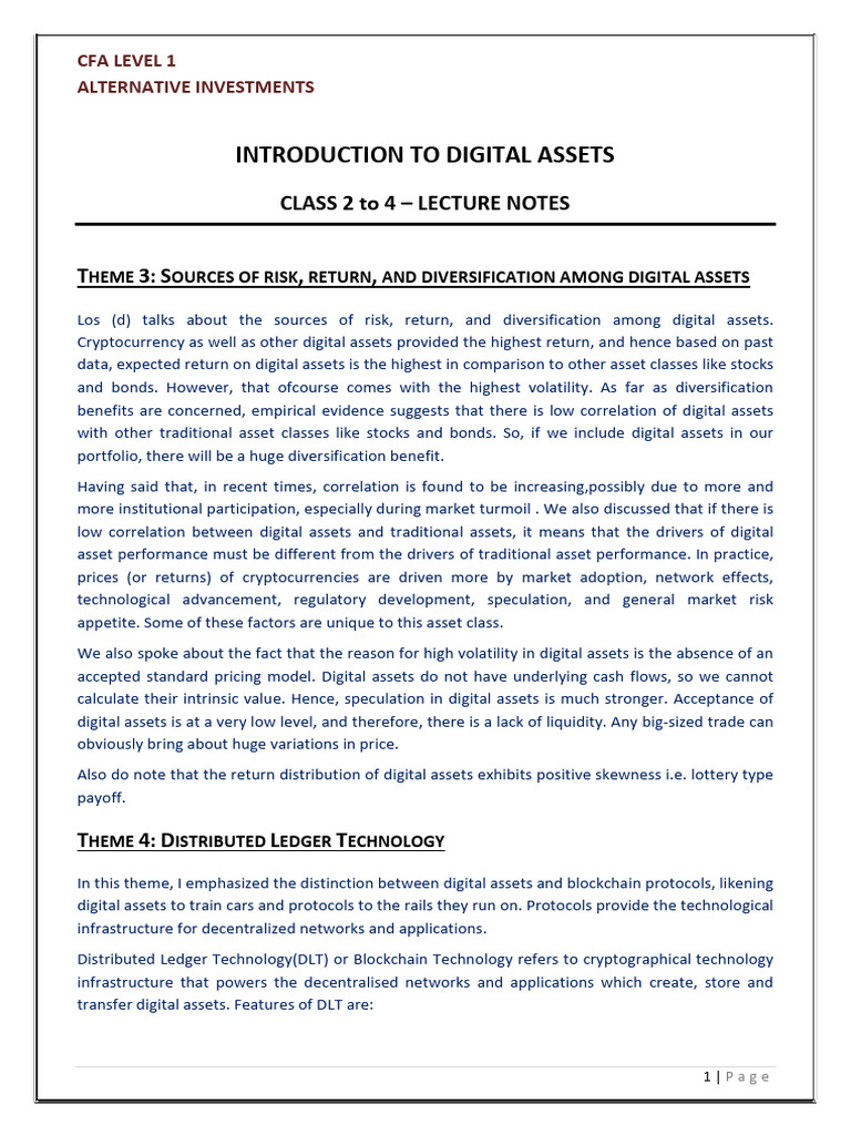 Digital Assets Era | PDF | Cryptocurrency | Diversification (Finance)