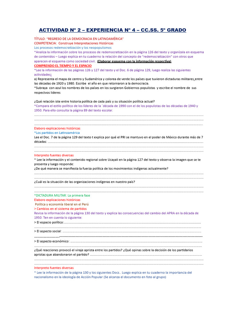 Actividad #2 Eda 4 Ciencias Sociales | PDF | Ciencias Políticas | Ideologías