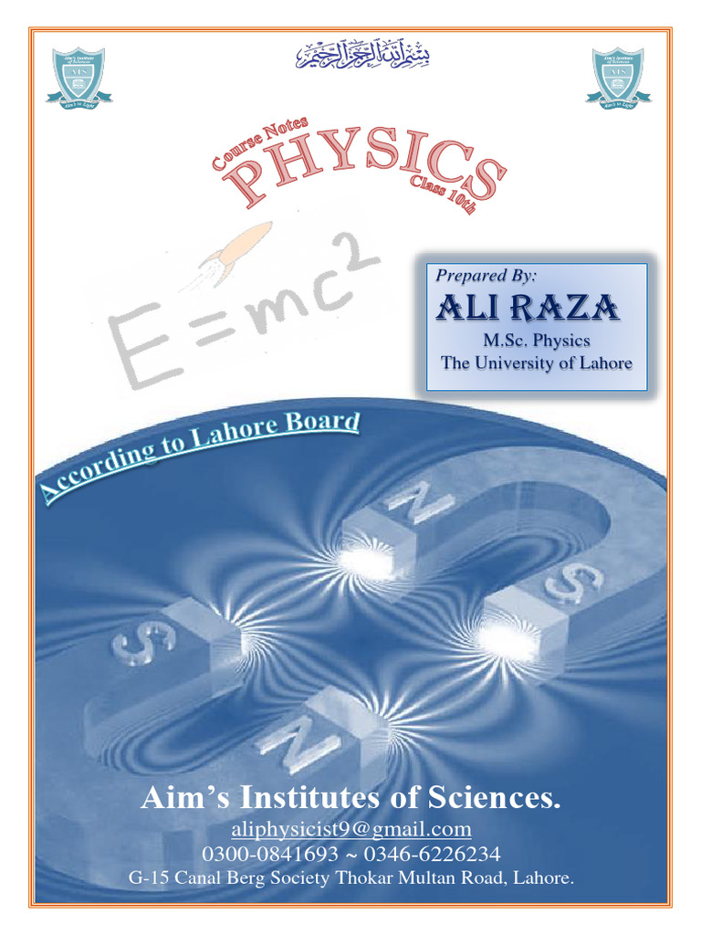 ALi Physics Notes 10th | PDF | Waves | Sound