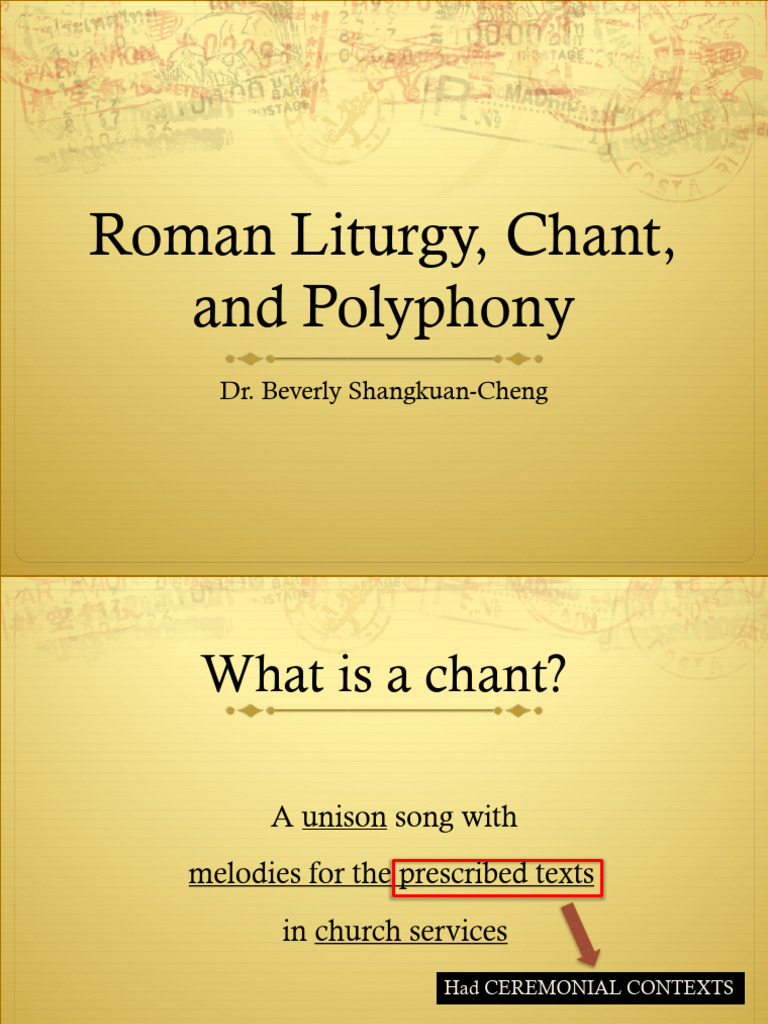 Roman Liturgy and Chant | PDF