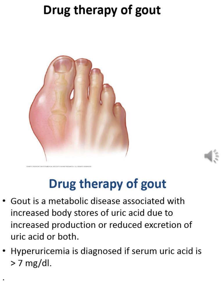 8238412-Gout Pharmacology | PDF | Gout | Nonsteroidal Anti Inflammatory ...