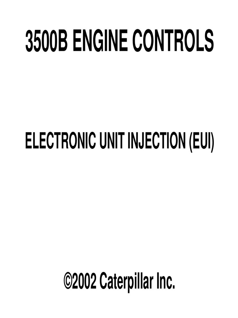 3500B Engine Controls: Electronic Unit Injection (Eui) | Download Free ...