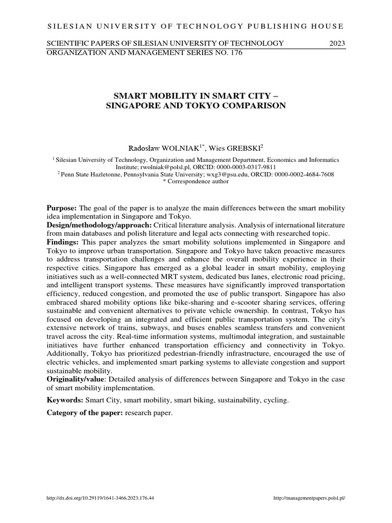 Smart Mobility in Smart City | PDF | Transport | Public Transport