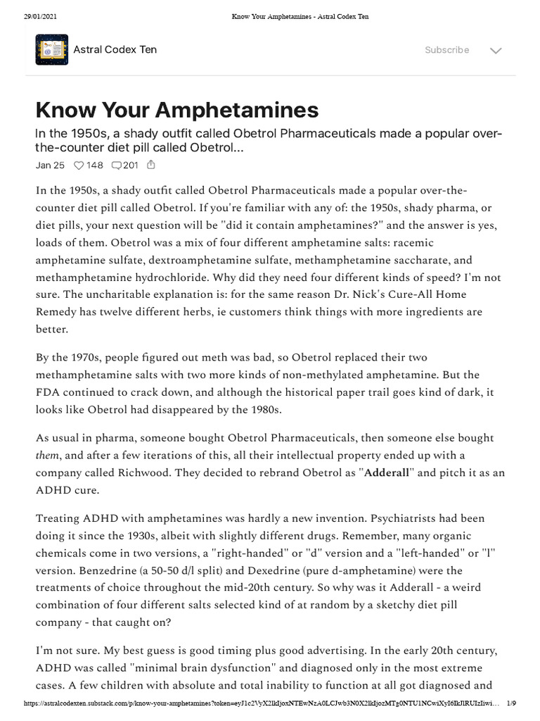 Alexander 2021 Know Your Amphetamines | PDF | Methamphetamine | Medical ...