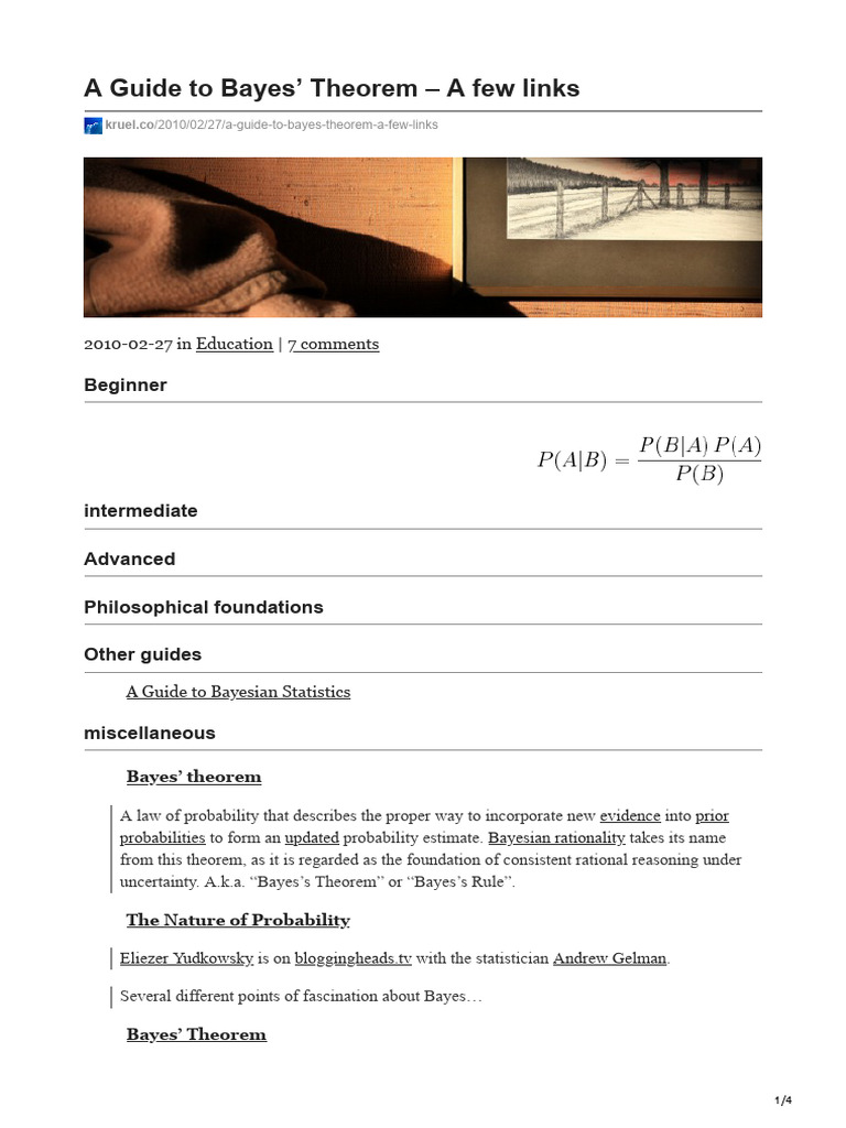 Comprehensive Bayes' Theorem Guide | PDF | Bayesian Inference ...