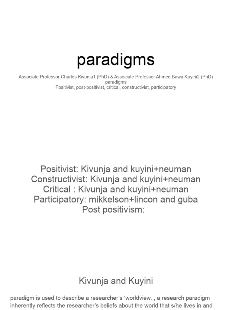 Paradigms | PDF