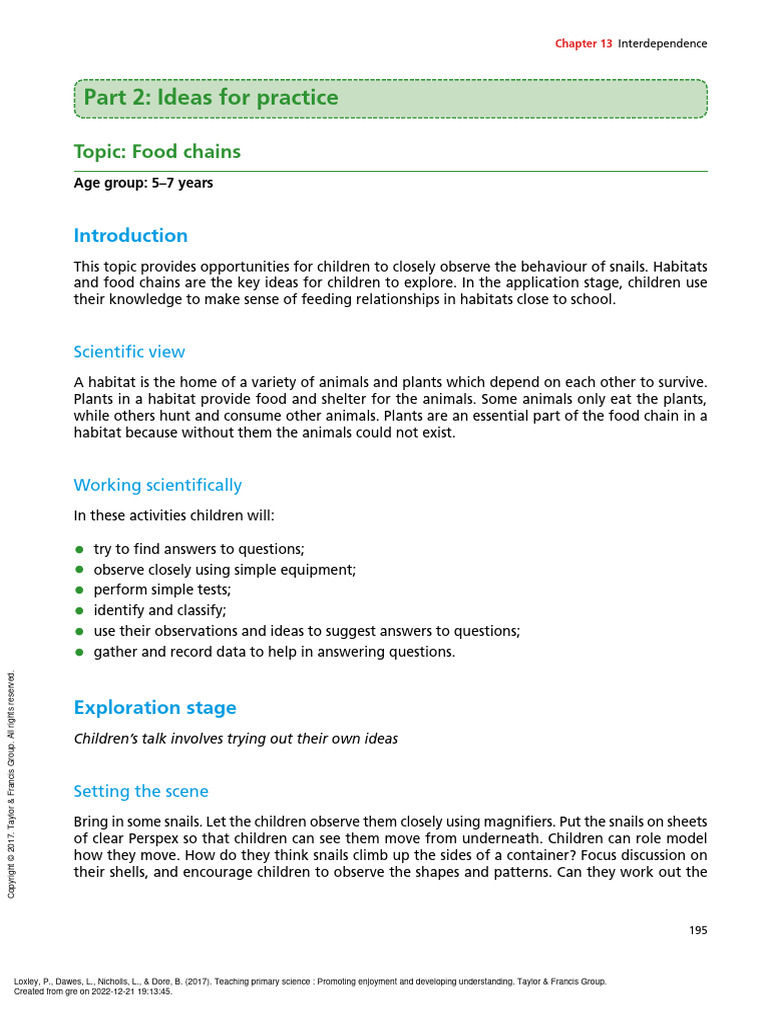 Teaching Primary Science Promoting Enjoyment and D... - (Part 2 Subject Knowledge and Ideas For ...