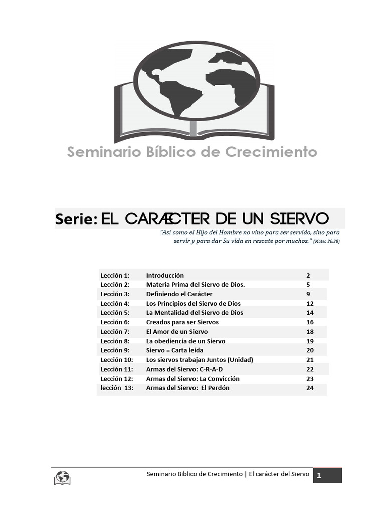El Caracter Del Siervo | PDF