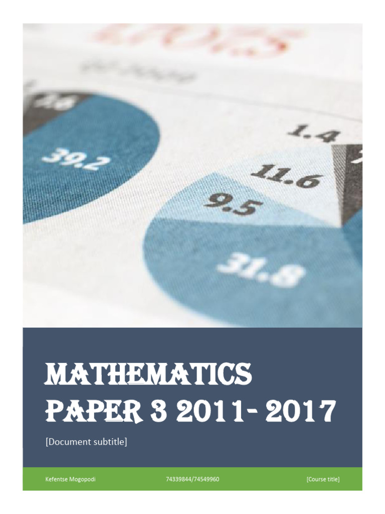 Bgcse Maths Paper 3 2011-2017 | PDF