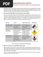 NFPA 704 Hazard Identification Guide | PDF | Dangerous Goods | Safety