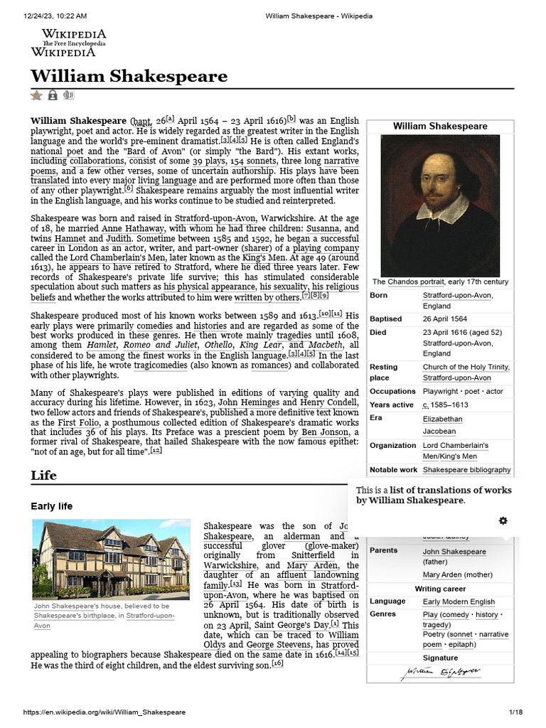 William Shakespeare | PDF | William Shakespeare | Shakespeare's Sonnets