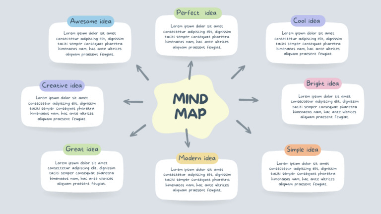 Blue and Grey Illustrative Creative Mind Map | PDF