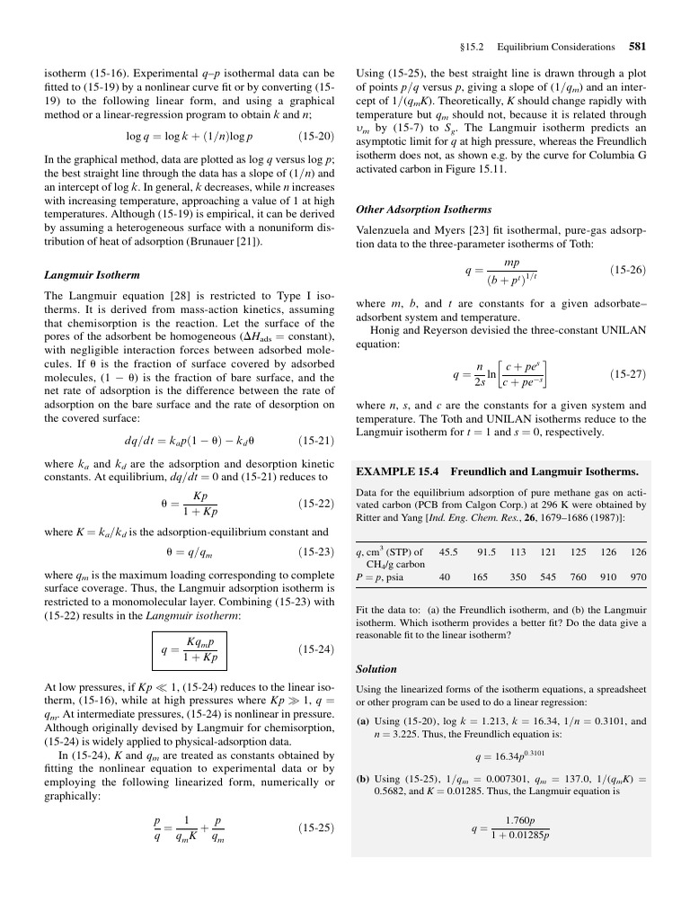 Langmuir vs. Freundlich Isotherms Analysis | PDF | Adsorption | Materials Science