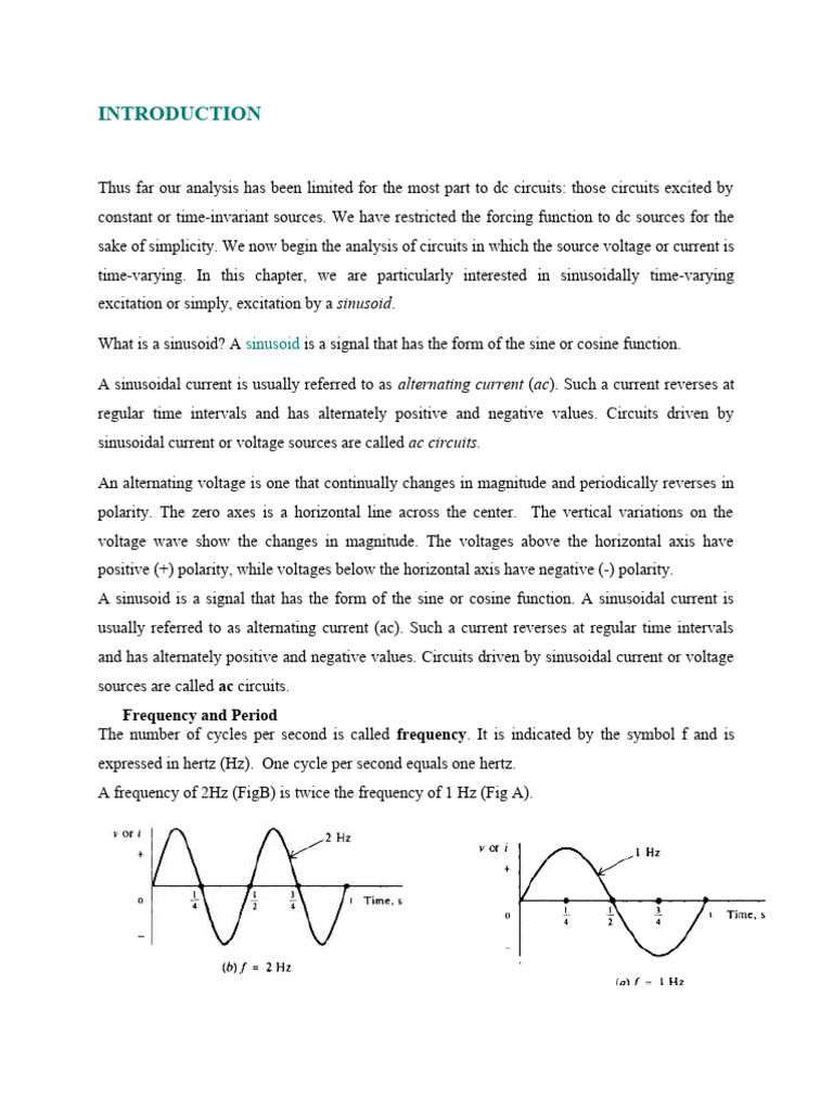 Chapter 3 AC Analysis | PDF | Sine Wave | Phase (Waves)