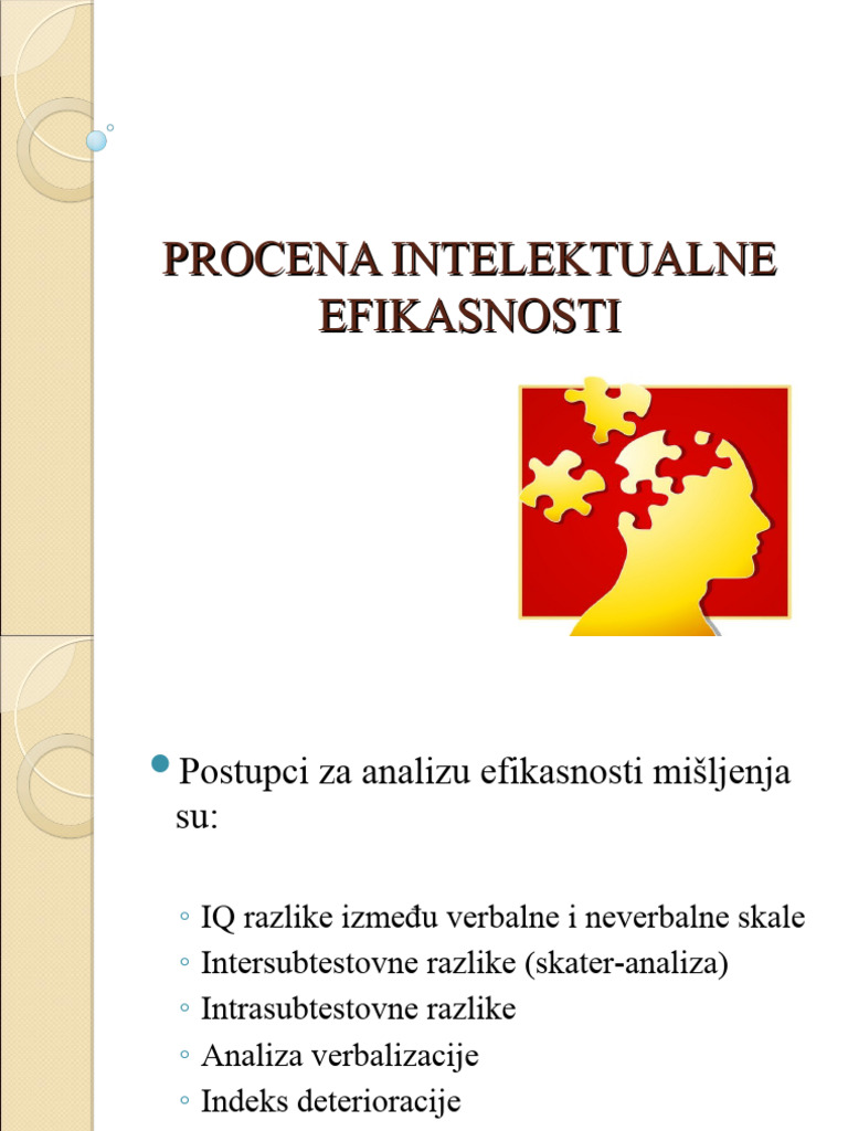 Procena Intelektualne Efikasnosti2003 | PDF