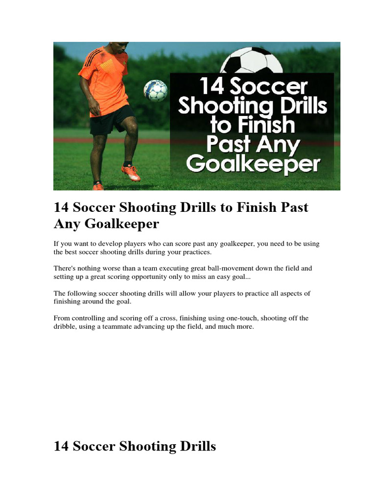 Soccer Shooting Drills for Goal Scoring | PDF | Association Football ...