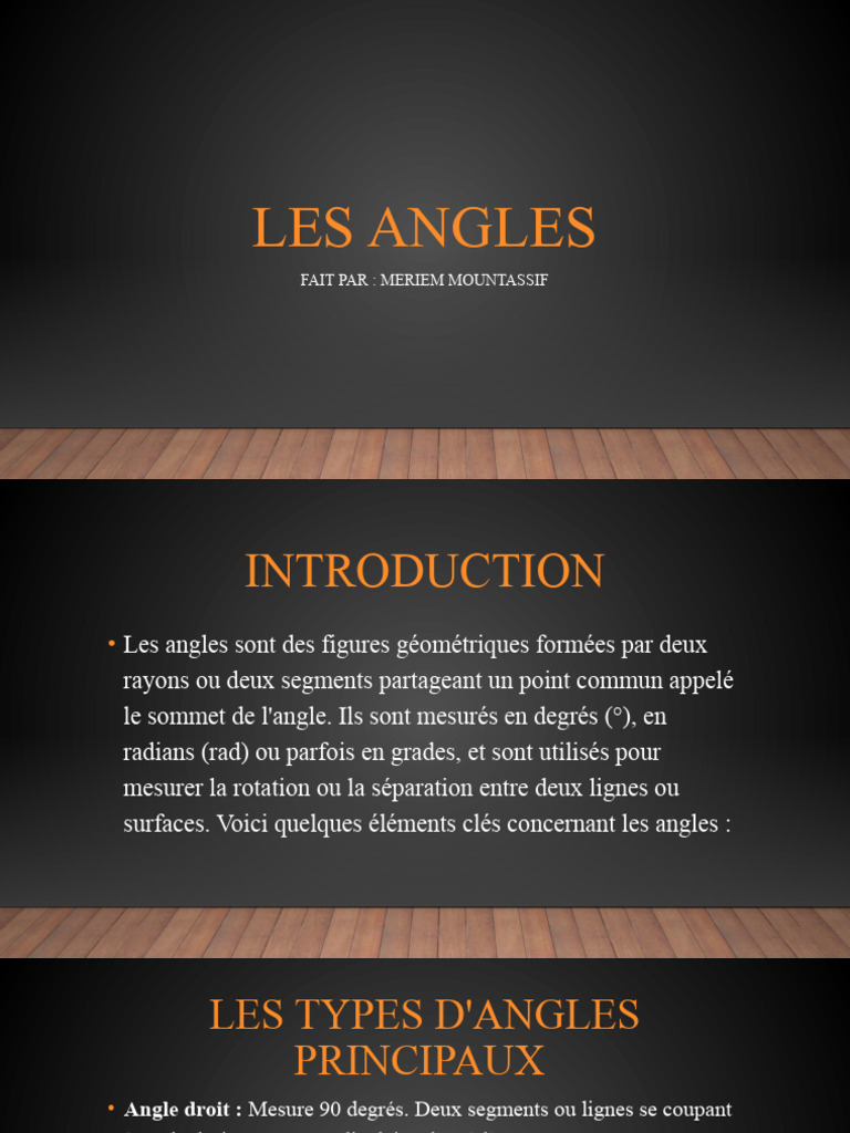 Types et Mesures des Angles en Géométrie | PDF | Angle | Triangle