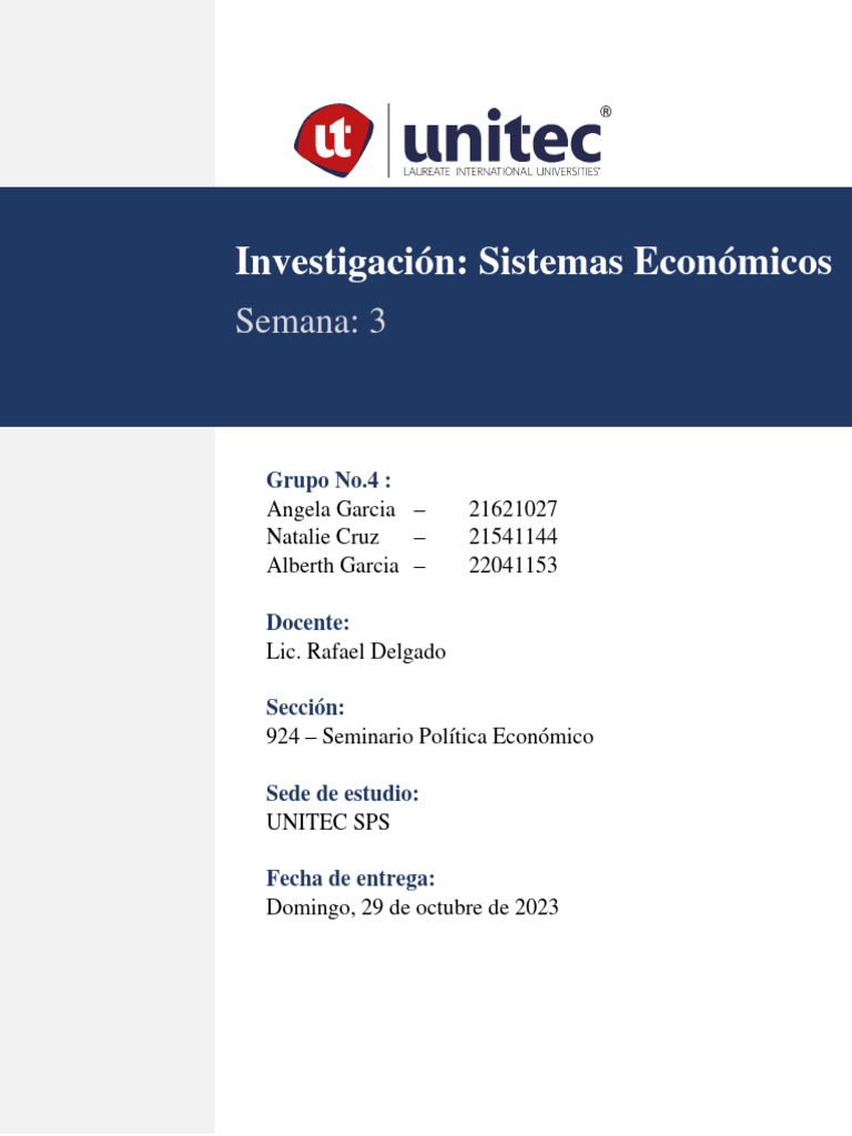 S3 - Grupo 4 - Sistemas Economicos | PDF | Sistema económico | Business