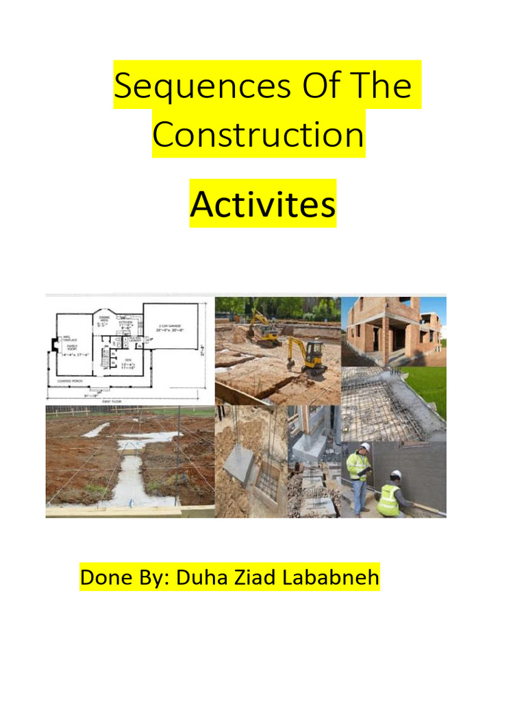 Sequences of The Construction Activites | PDF