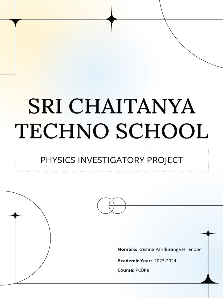 Physics Project by Krishna Hirenoor For Sri Chaitnaya Students | PDF | Earth's Magnetic Field ...