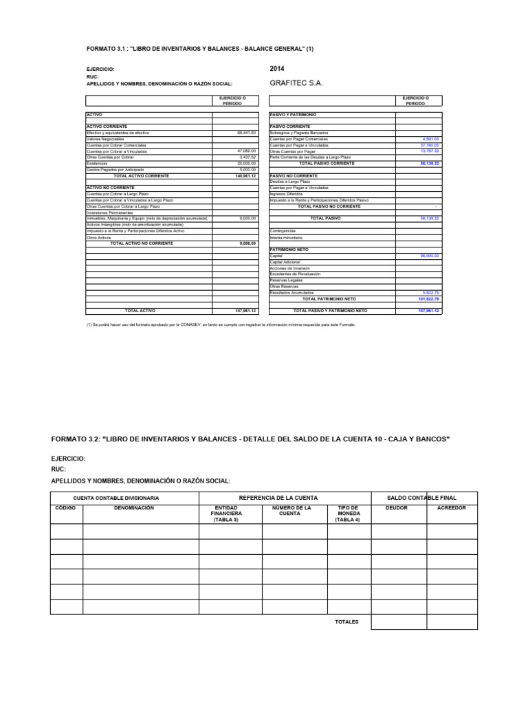 Libro Inventario y Balances Grafitec 2014 | Descargar gratis PDF ...