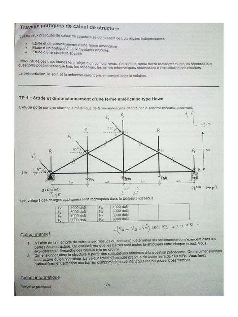 Devoir Libre Calcul Structures DUT GMP 23 - 24 - 231203 - 141735 - Copie | PDF