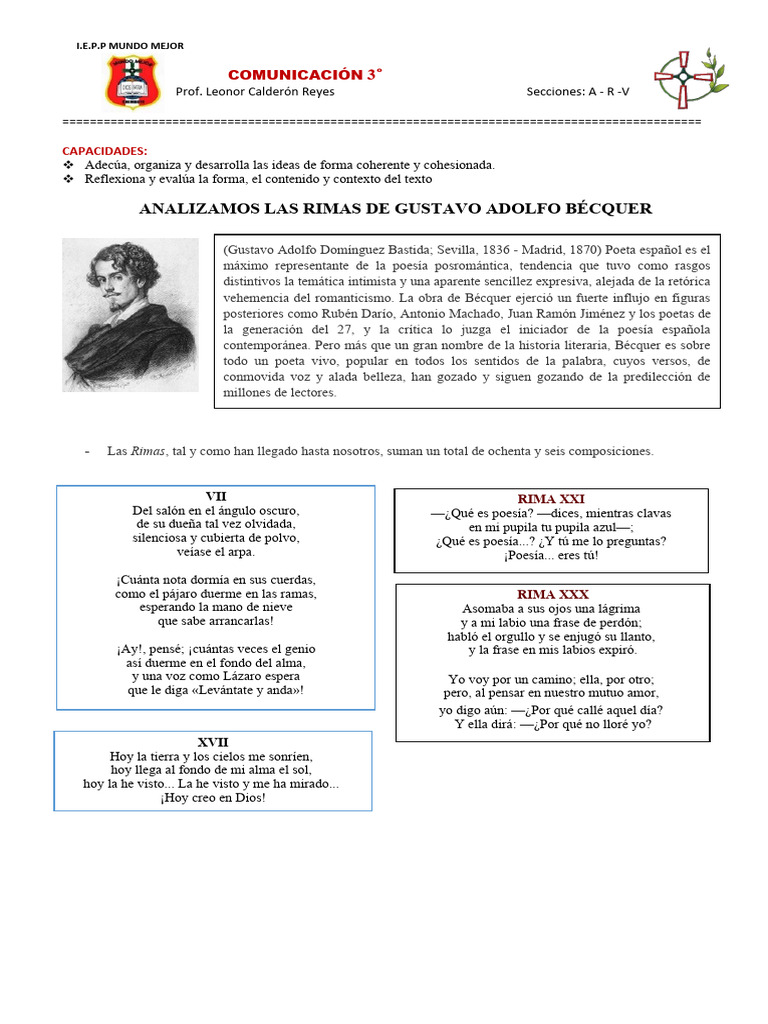 Gustavo Adolfo Bécquer | PDF | Poesía