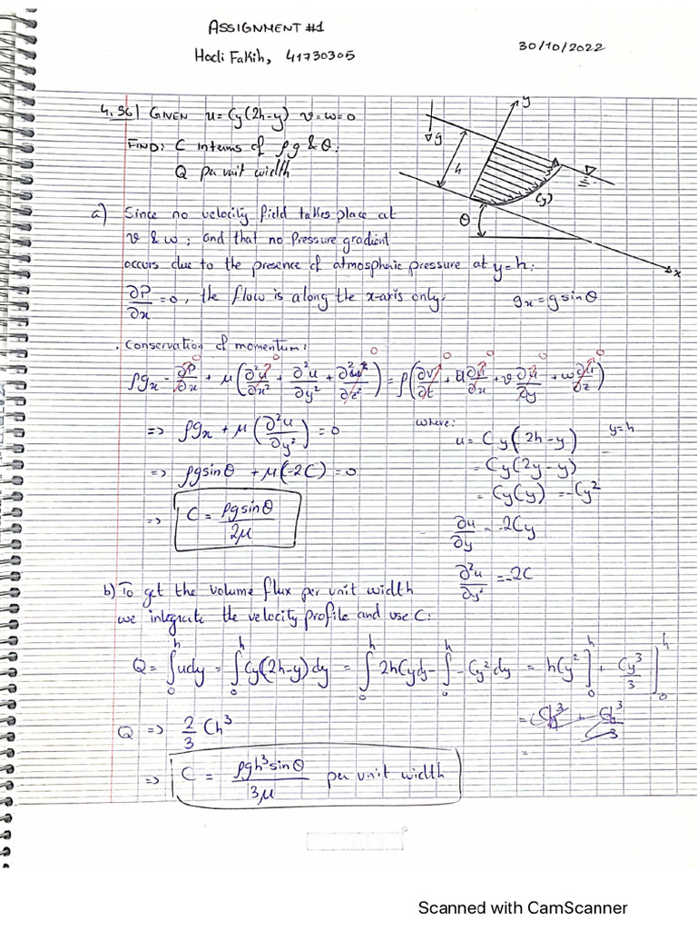 Fluid Assignment #1 | PDF