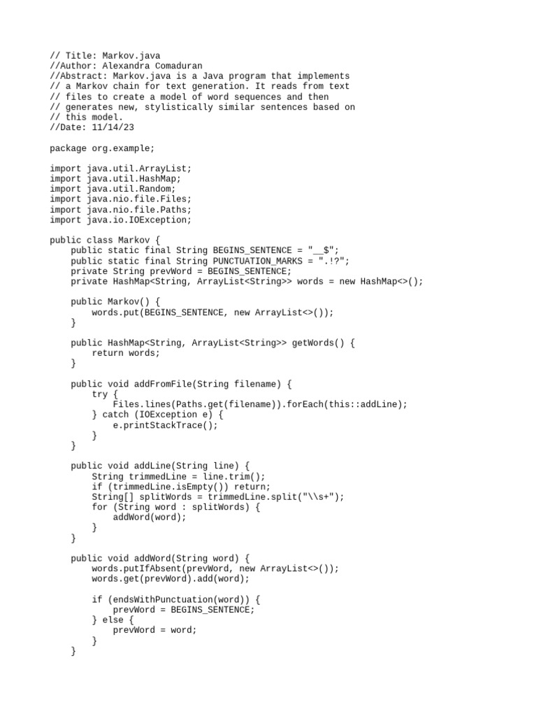 Markov | PDF | String (Computer Science) | Markov Chain