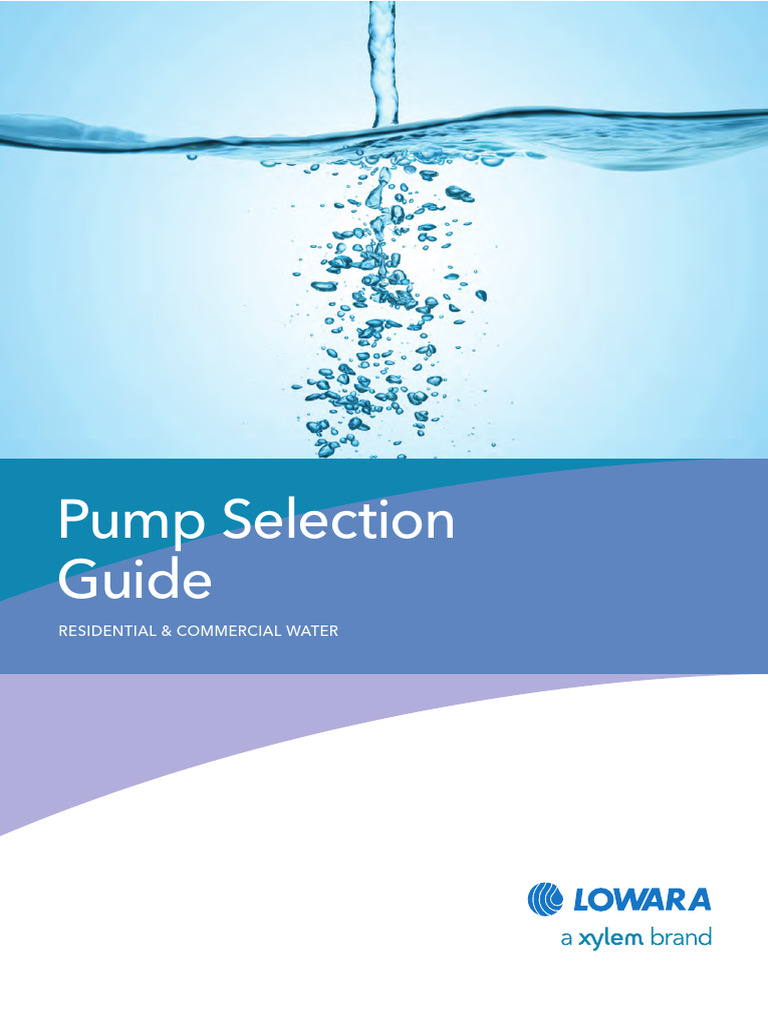 Xylem Pump Selection Guide | PDF | Pump | Water
