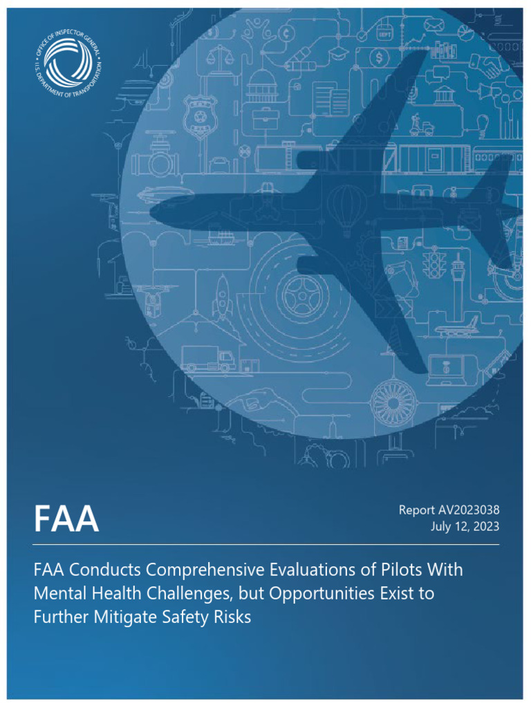 FAA Pilot Mental Health Final Report - 07.12.2023 | PDF | Mental ...