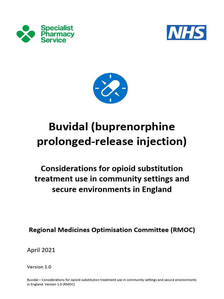 RMOC Buprenorphine Guidance Final V1.0 | PDF | Self-Improvement ...