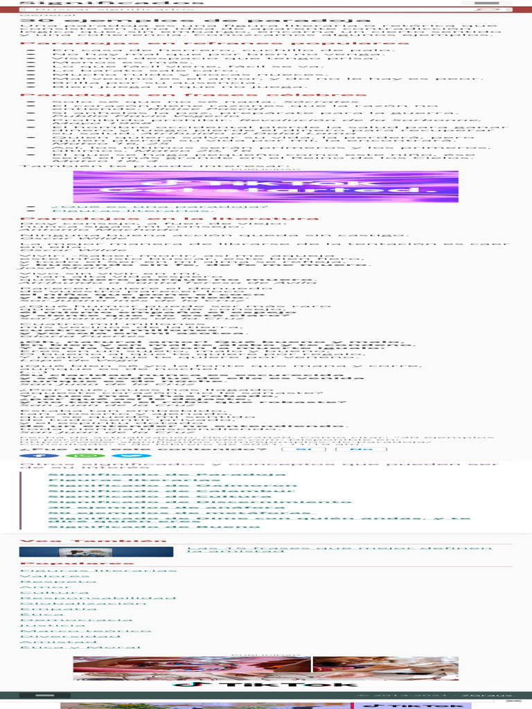 30 Ejemplos de Paradoja - Significados | PDF