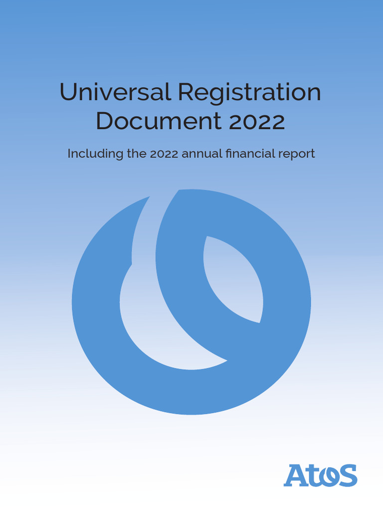 Atos 2022 Universal Registration Document | PDF | Corporate Social ...