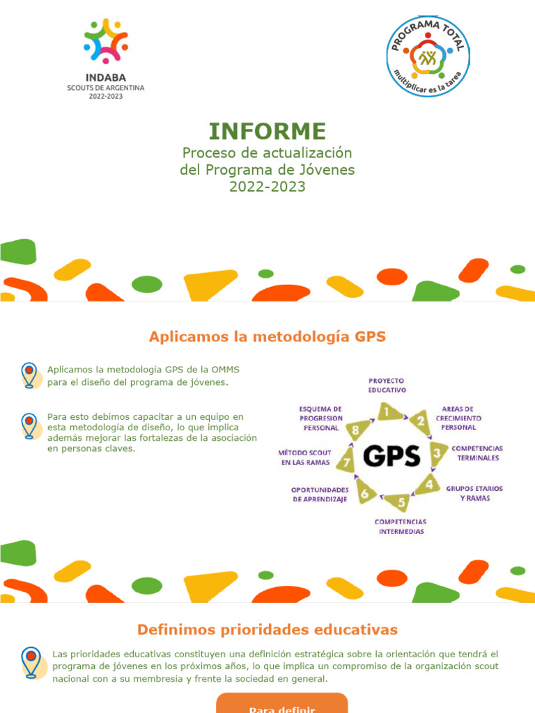 Informe Actualización Del Programa de Jovenes 2022 2023 | PDF | Exploración