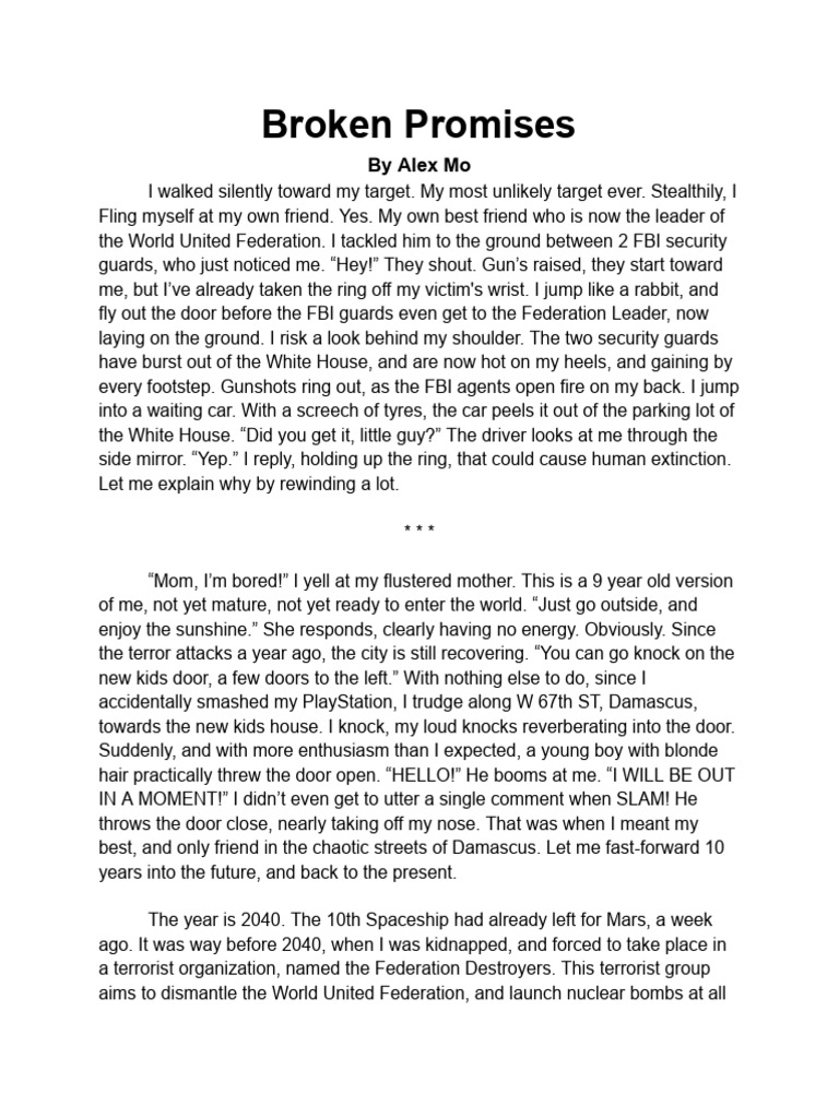 Alex Mo - Narrative Writing Short Story | PDF