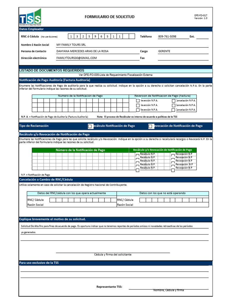 Formulario de Reclamacion | PDF | Informática