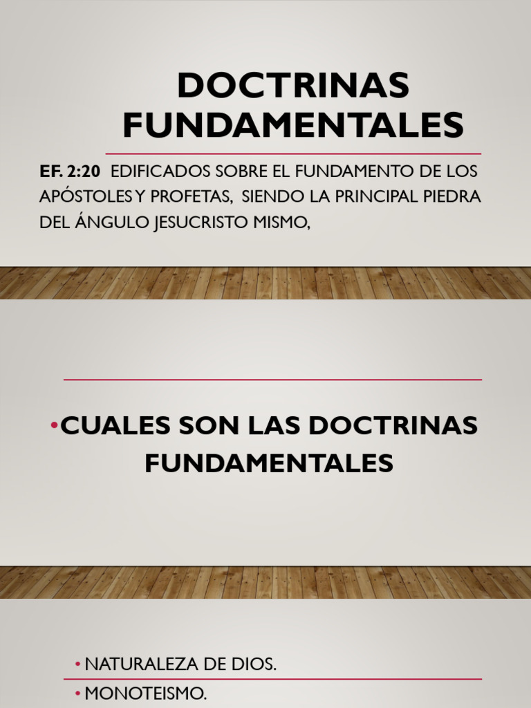 DOCTRINAS FUNDAMENTALES | PDF | Dios | Jesús