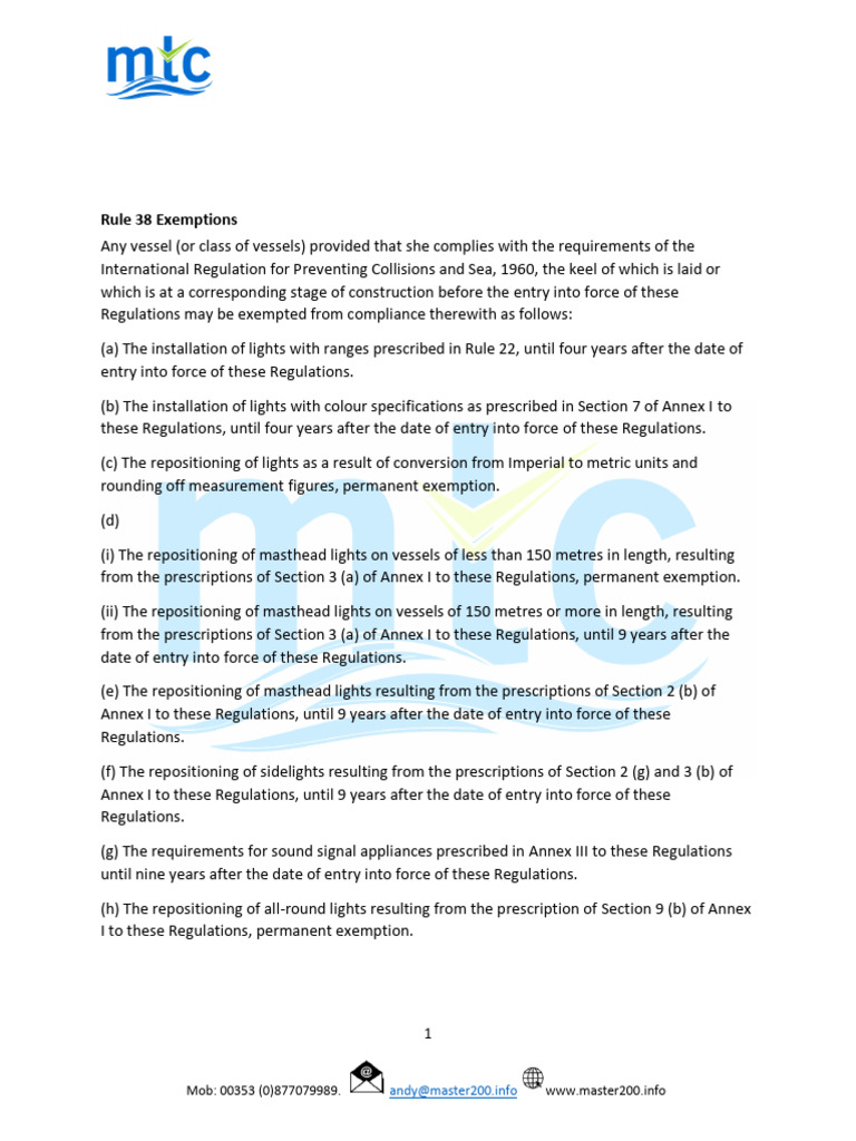 Rule 38 Exemptions | PDF