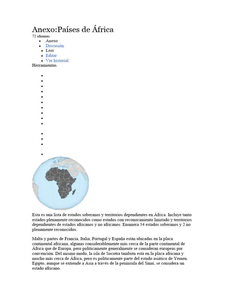Anexo | PDF | África | Comunicación humana