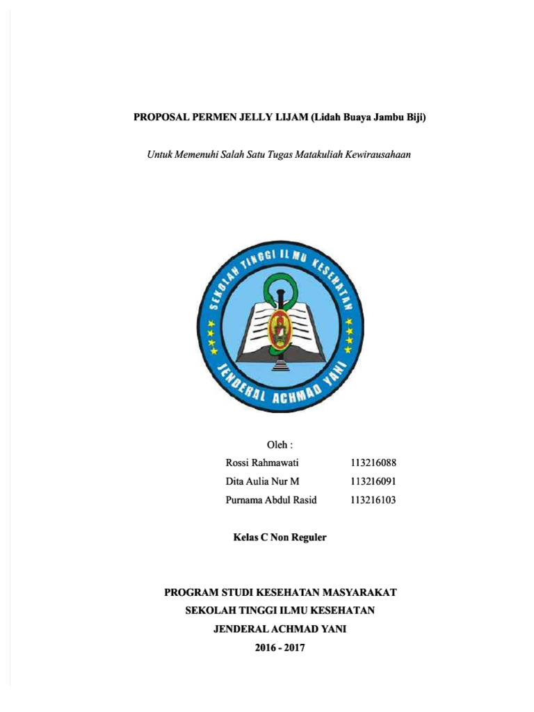 Proposal Permen Jelly Lidah Buaya | PDF | Memasak, Makanan, & Anggur