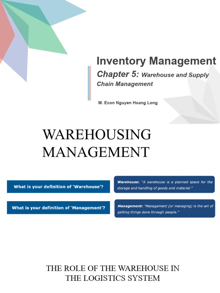 Inventory Management Chapter 5 Warehouse and Supply Chain Management | PDF | Warehouse | Supply ...