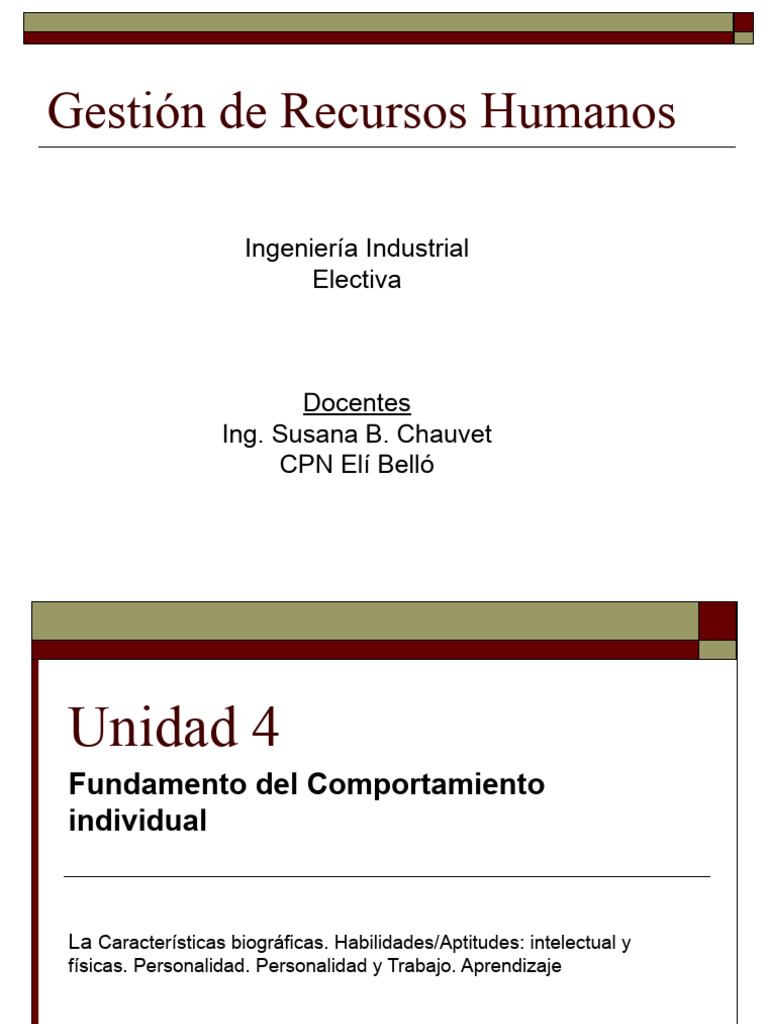 Unidad 4 Variables Individuales Parte I | PDF