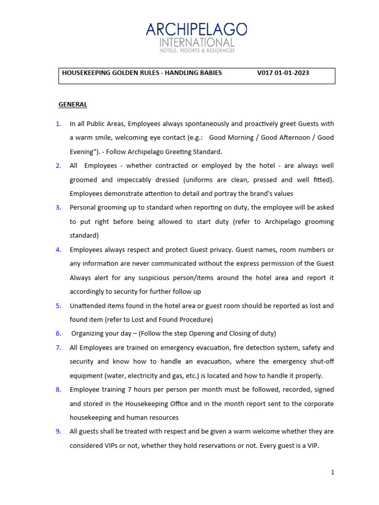 Handling Babies Golden Rules 2023 | PDF | Cooking, Food & Wine